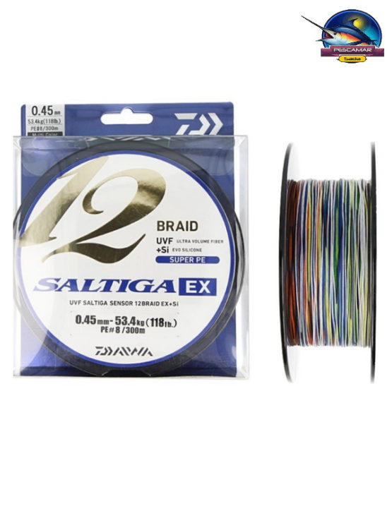 DYNEEMA DAIWA SALTIGA 12 BRAID EX MULTICOLOR